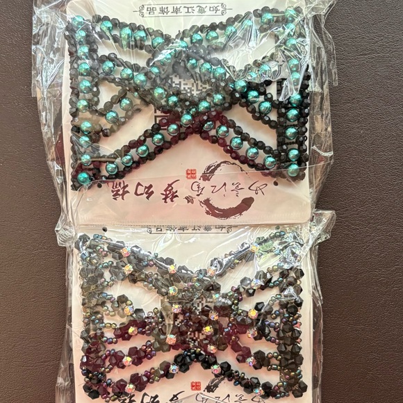 Accessories | Magic Hair Combs Beaded Connected Comb Set | Poshmark